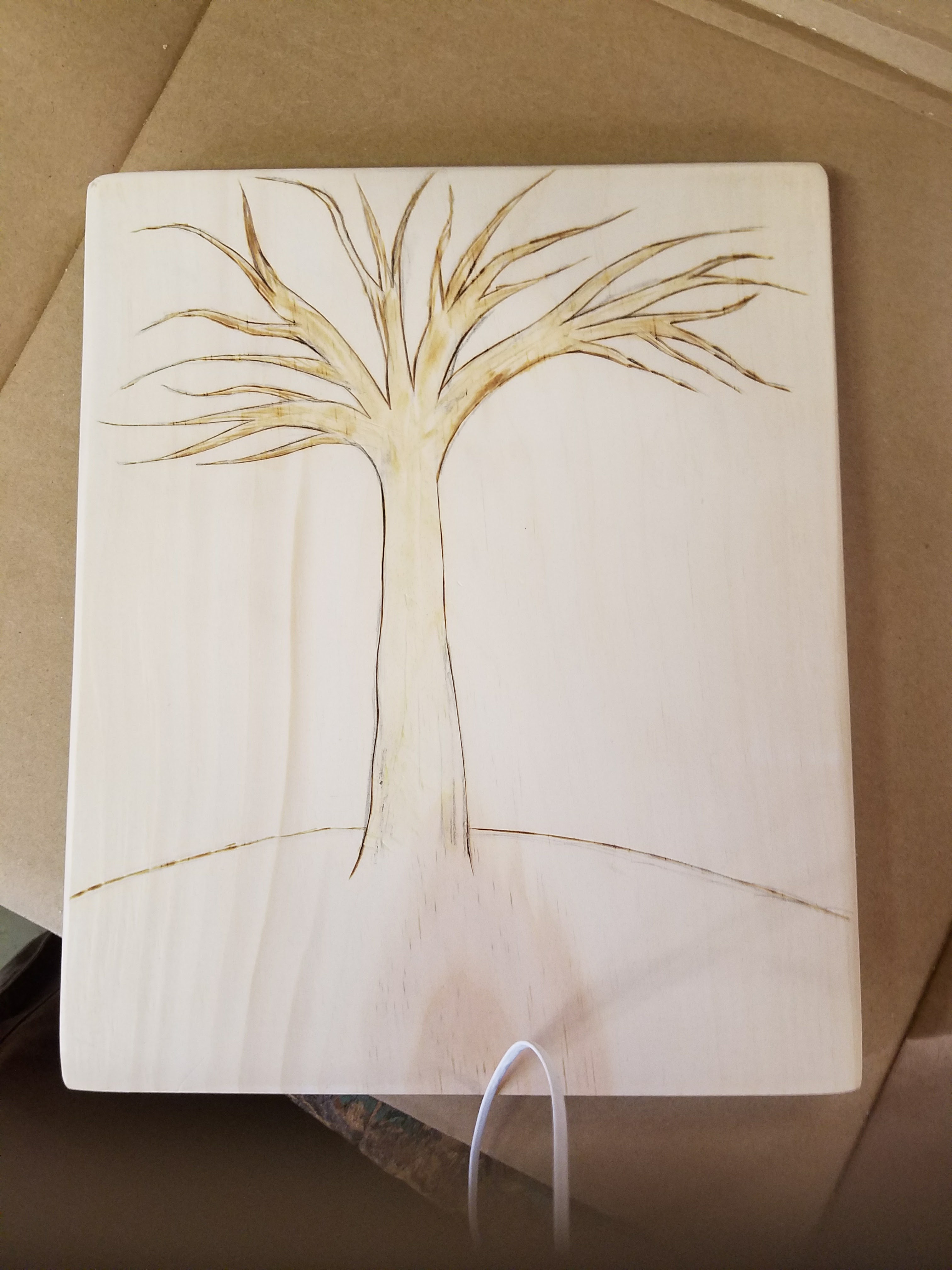 Family Tree Wood Burning Project | Life at Hickory Cove