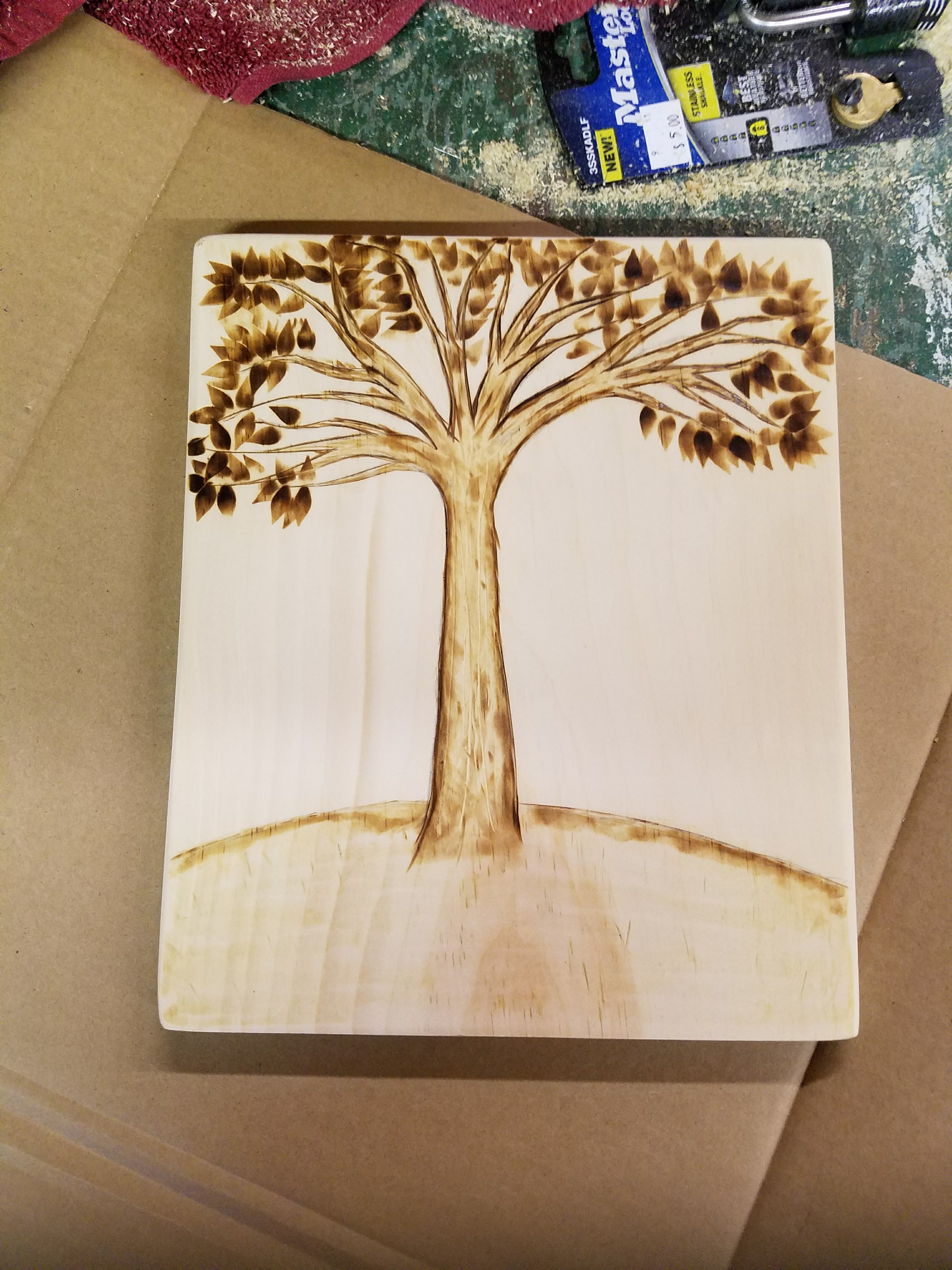 Family Tree Wood Burning Project | Life at Hickory Cove