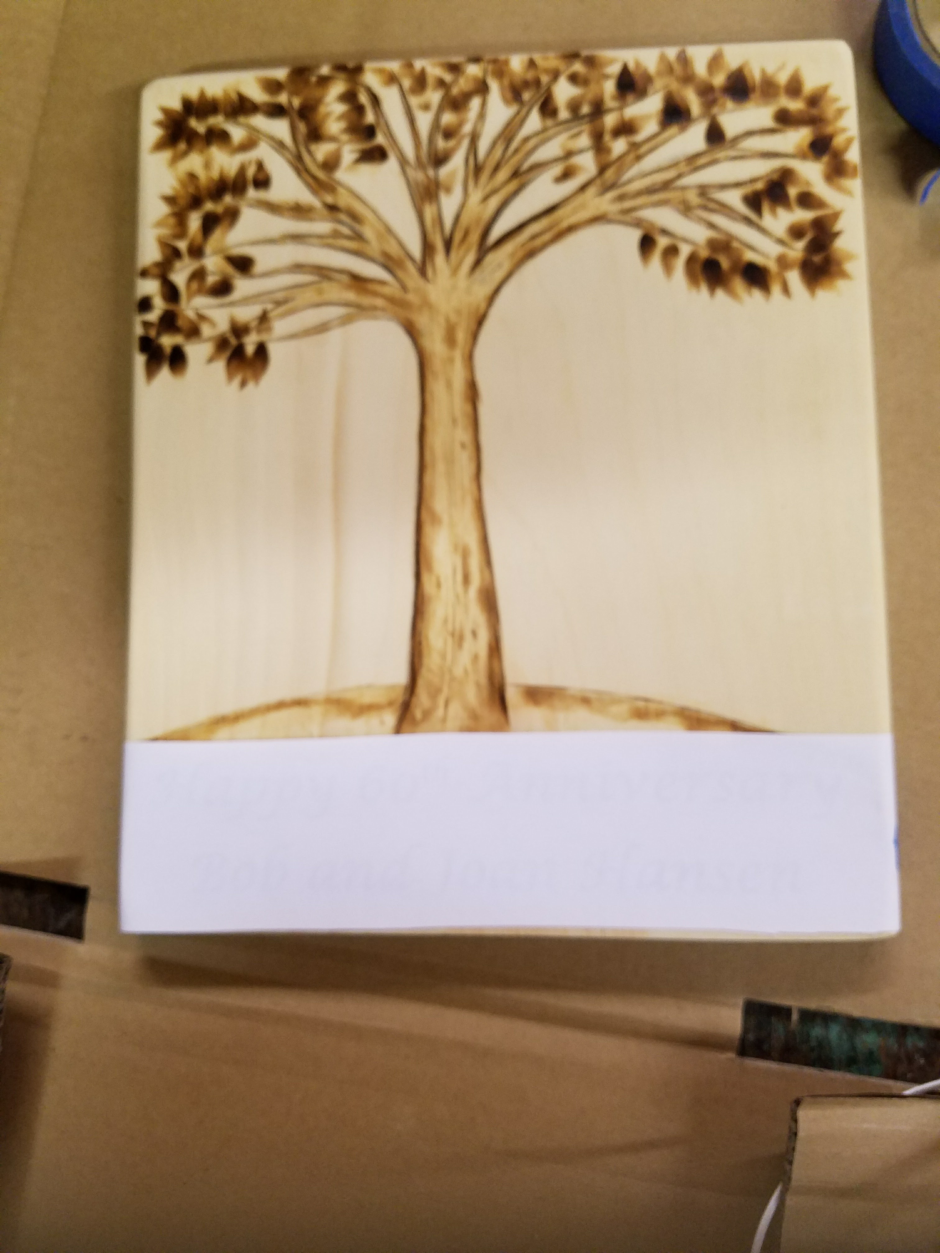 Family Tree Wood Burning Project | Life at Hickory Cove