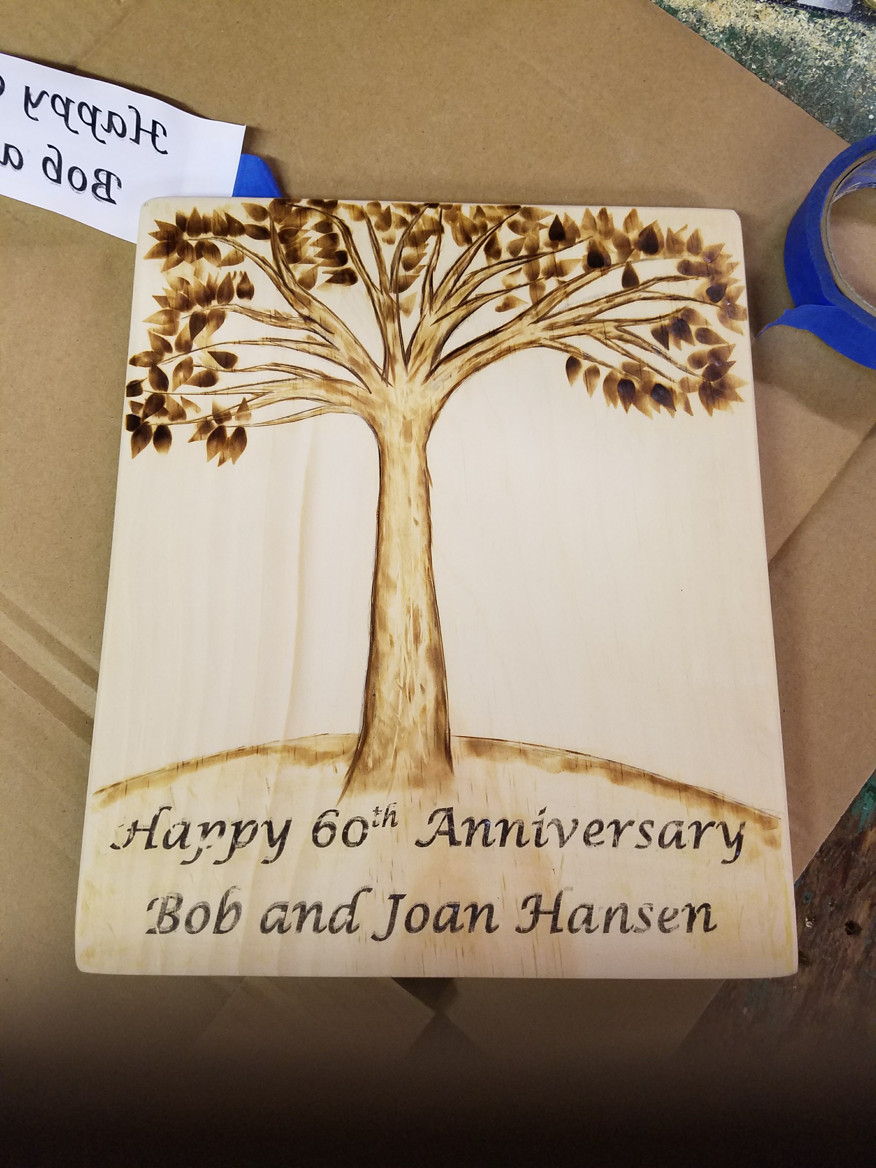 Family Tree Wood Burning Project | Life at Hickory Cove